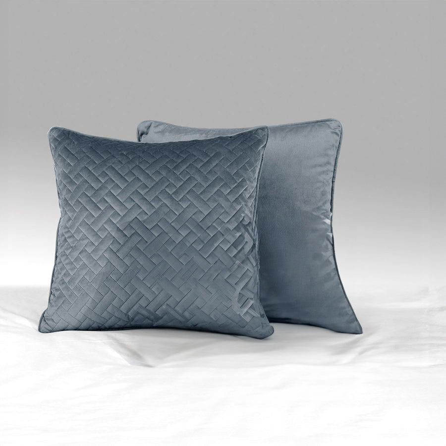 Crushed Velvet Filled Cushion Grey – Mellcrest