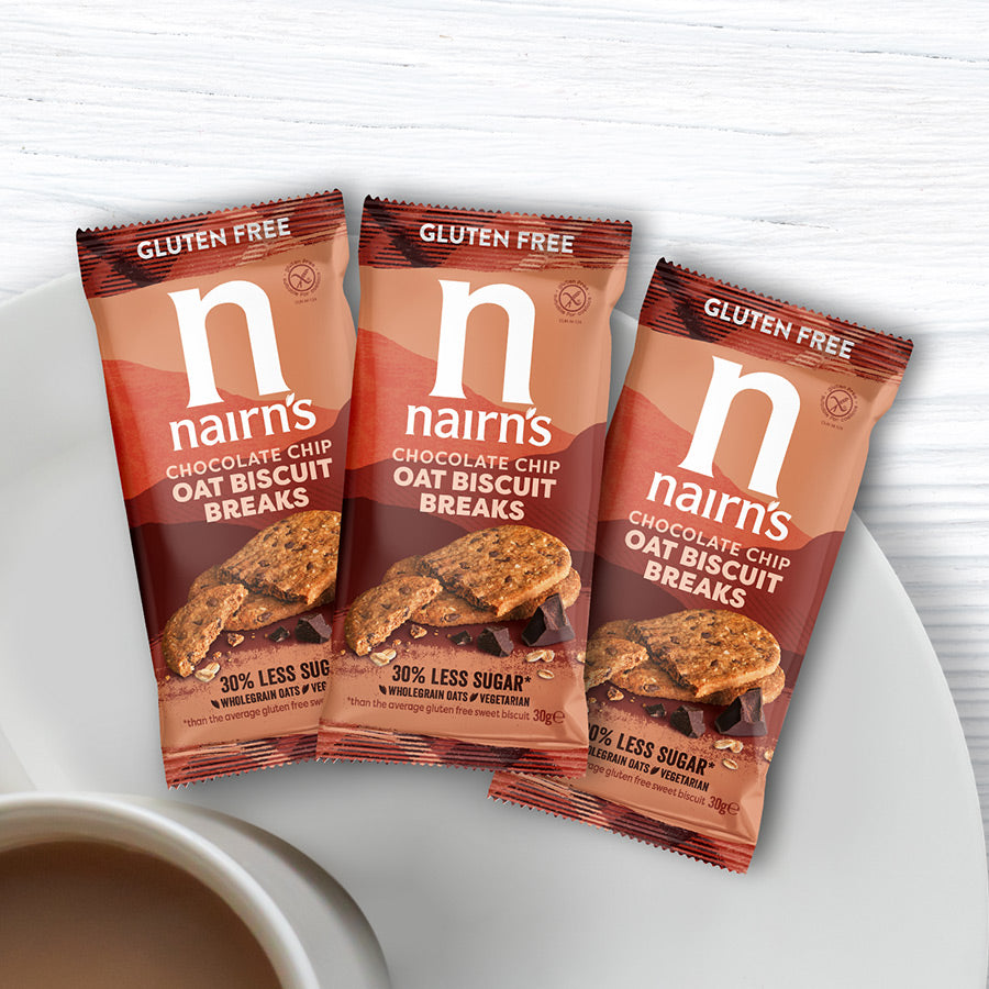 Nairn's Gluten Free Chocolate Chip 3 Pack Oat Biscuit B – Mellcrest