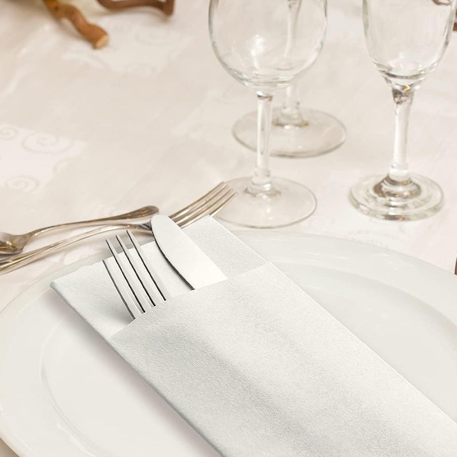 Deluxe Air-laid White Cutlery Pocket Napkin 40x40cm – Mellcrest